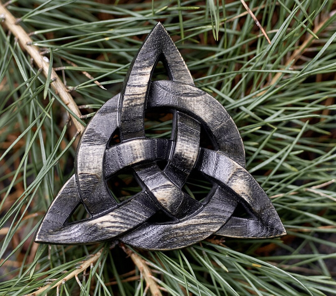 Hand Carved Wood Triquetra: Ash Celtic Wall Decor - Etsy