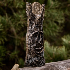 Hecate's Owl Statue, Greek Goddess, Pagan Altar Sculpture - Etsy