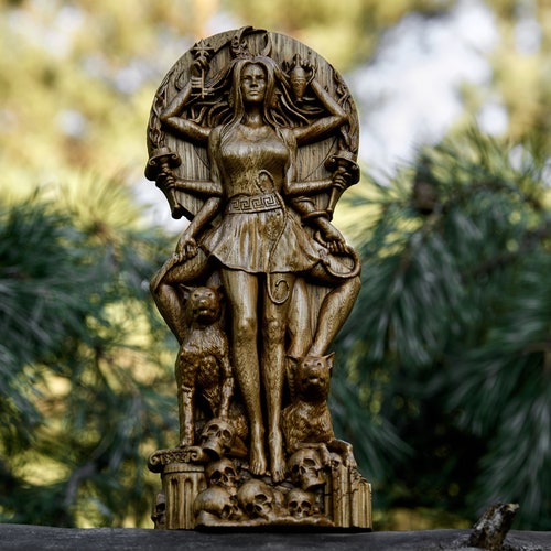 Hecate Statue Hekate Greek Sculpture Triple Goddess Statue - Etsy