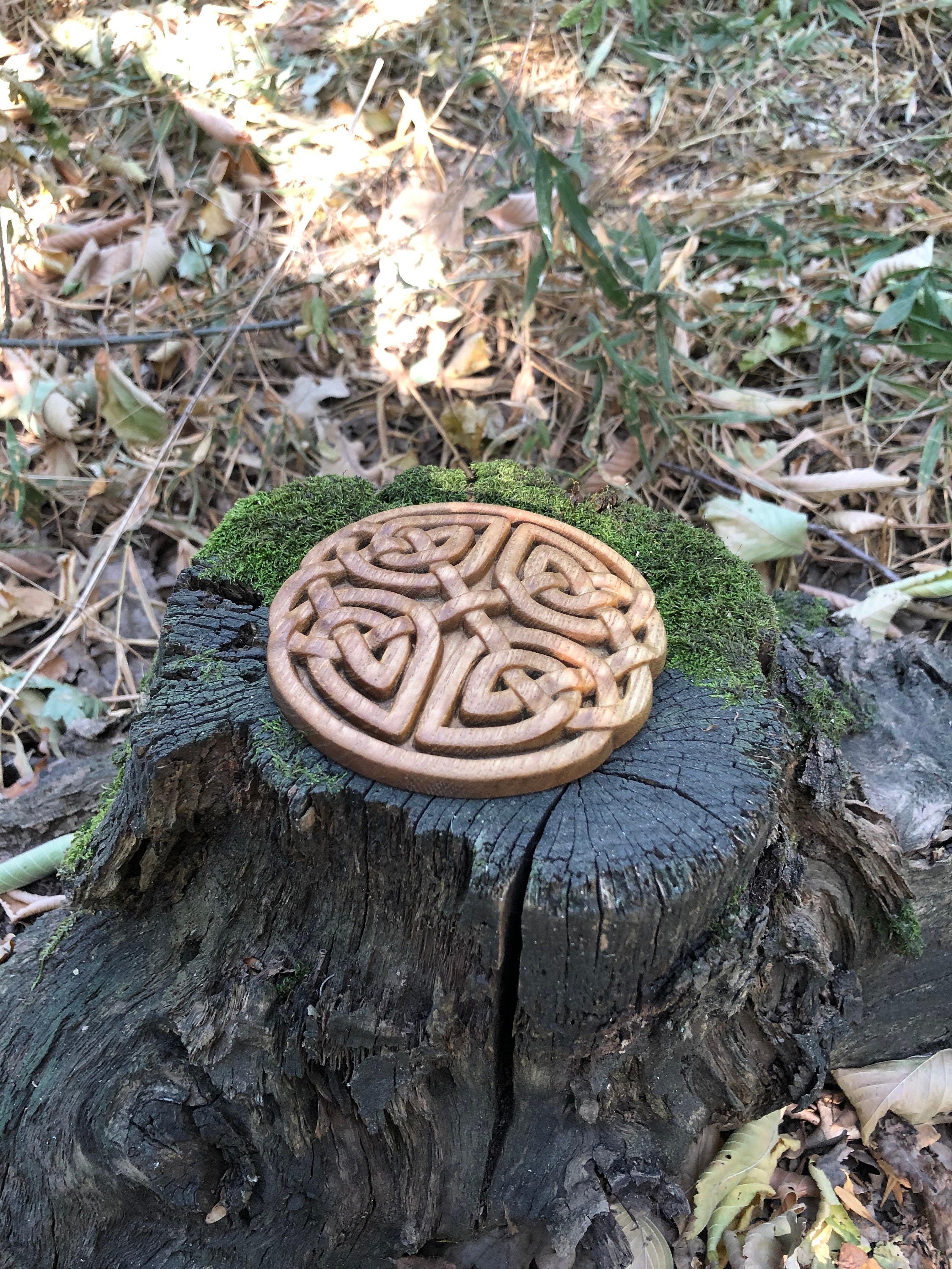 Wooden Celtic Knot Wood Carved Knot Natural Wood Celtic - Etsy Norway