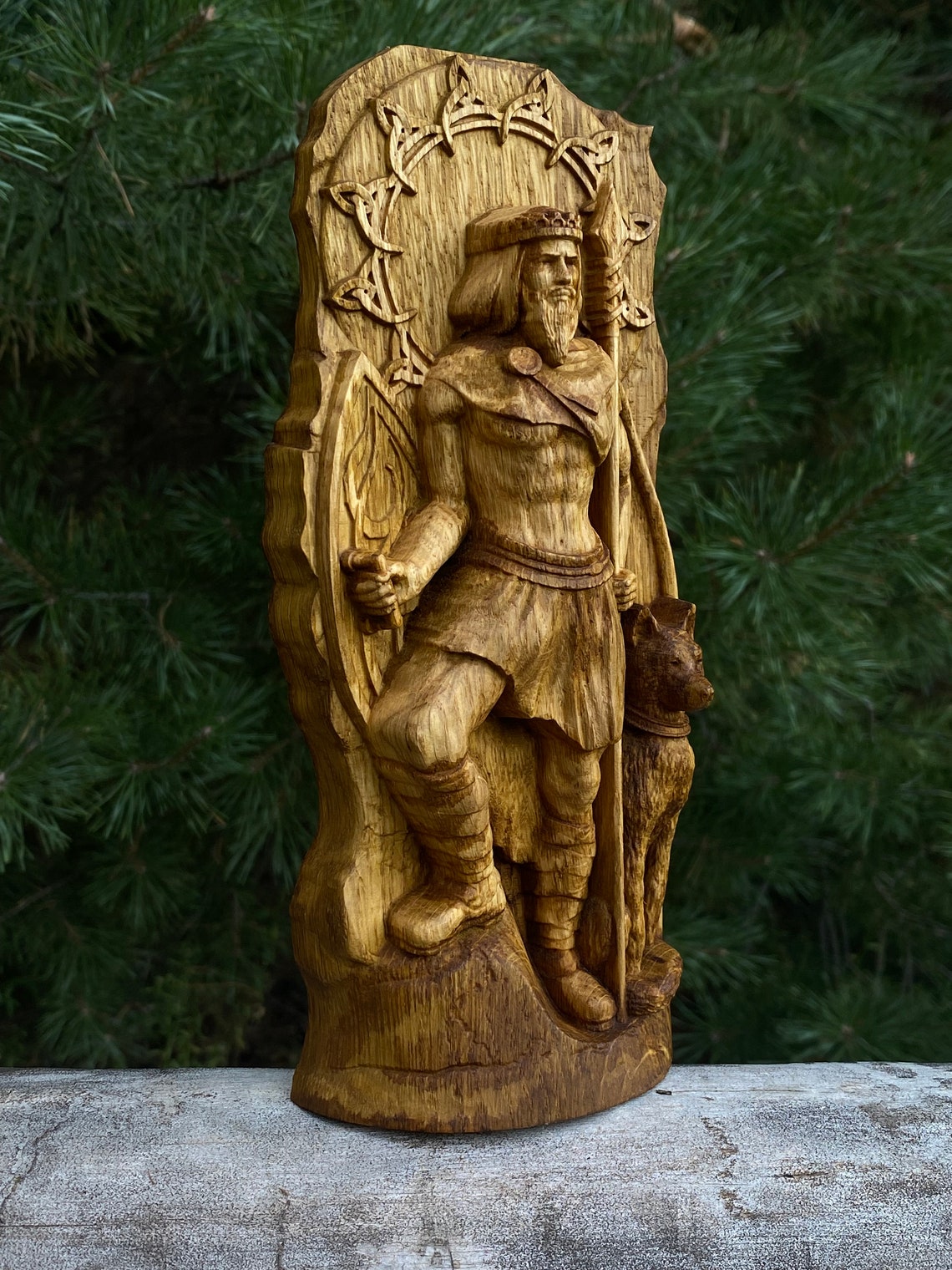 Lugh Handcrafted Oak Statue: Celtic God Altar Figurine - Etsy