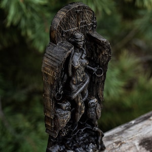 Lilith, Ishtar, Inanna, Wood Carved Astaroth Statue Goddess - Etsy