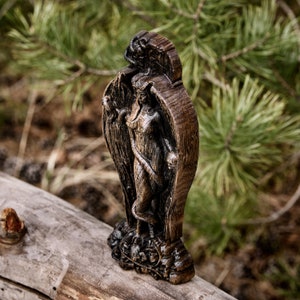 Lilith, Ishtar, Inanna, Wood Carved Astaroth Statue Goddess - Etsy