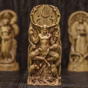 Cernunnos Cernun Wood Horned God Celtic God Altar Statue Pagan God Wiccan Druid - Etsy Canada