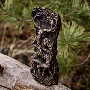 Wendigo Wooden Statue - Etsy