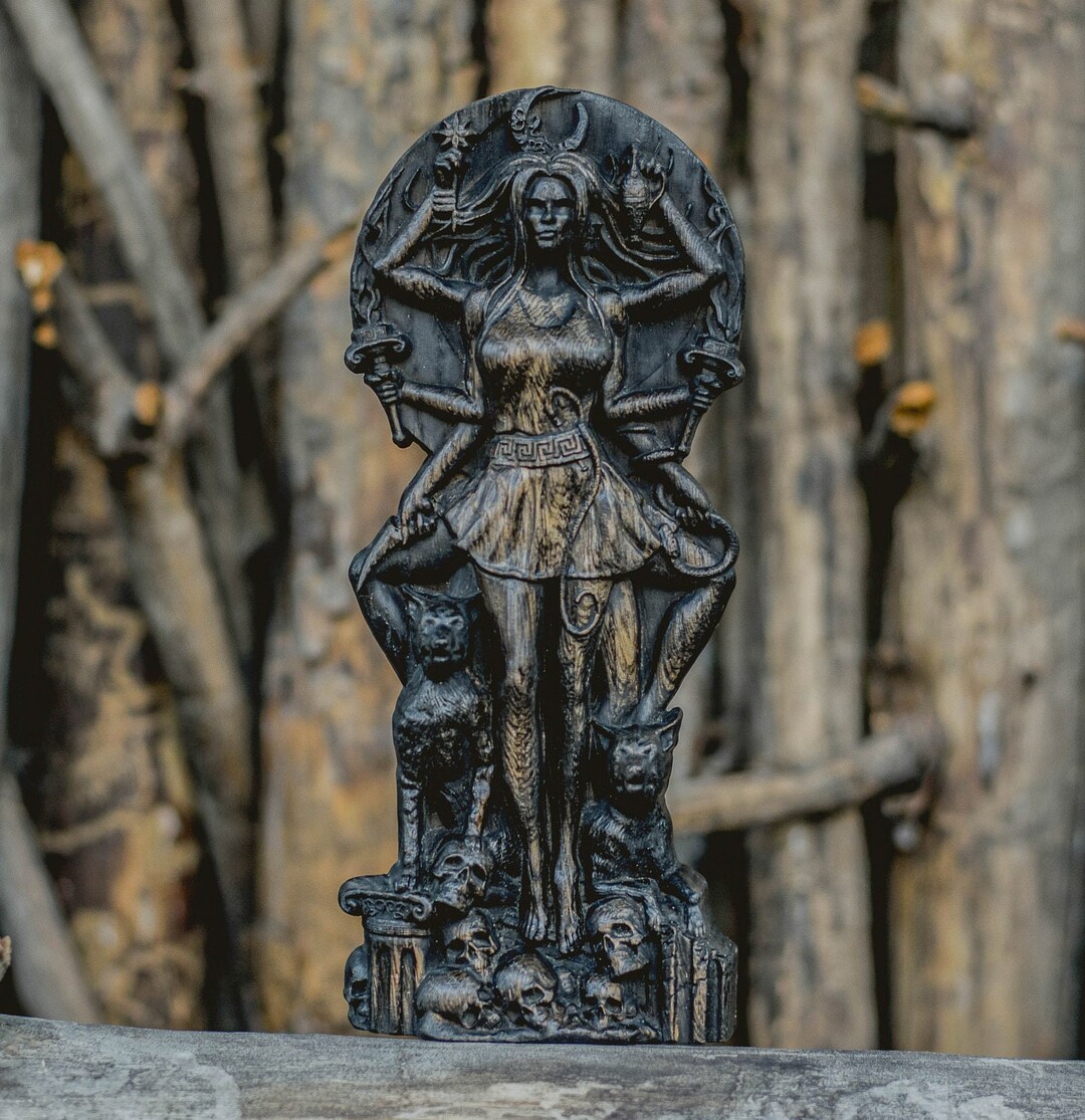 Hecate Statue, Greek Goddess, Hexe for Pagan Home Altar, Wicca Statue ...