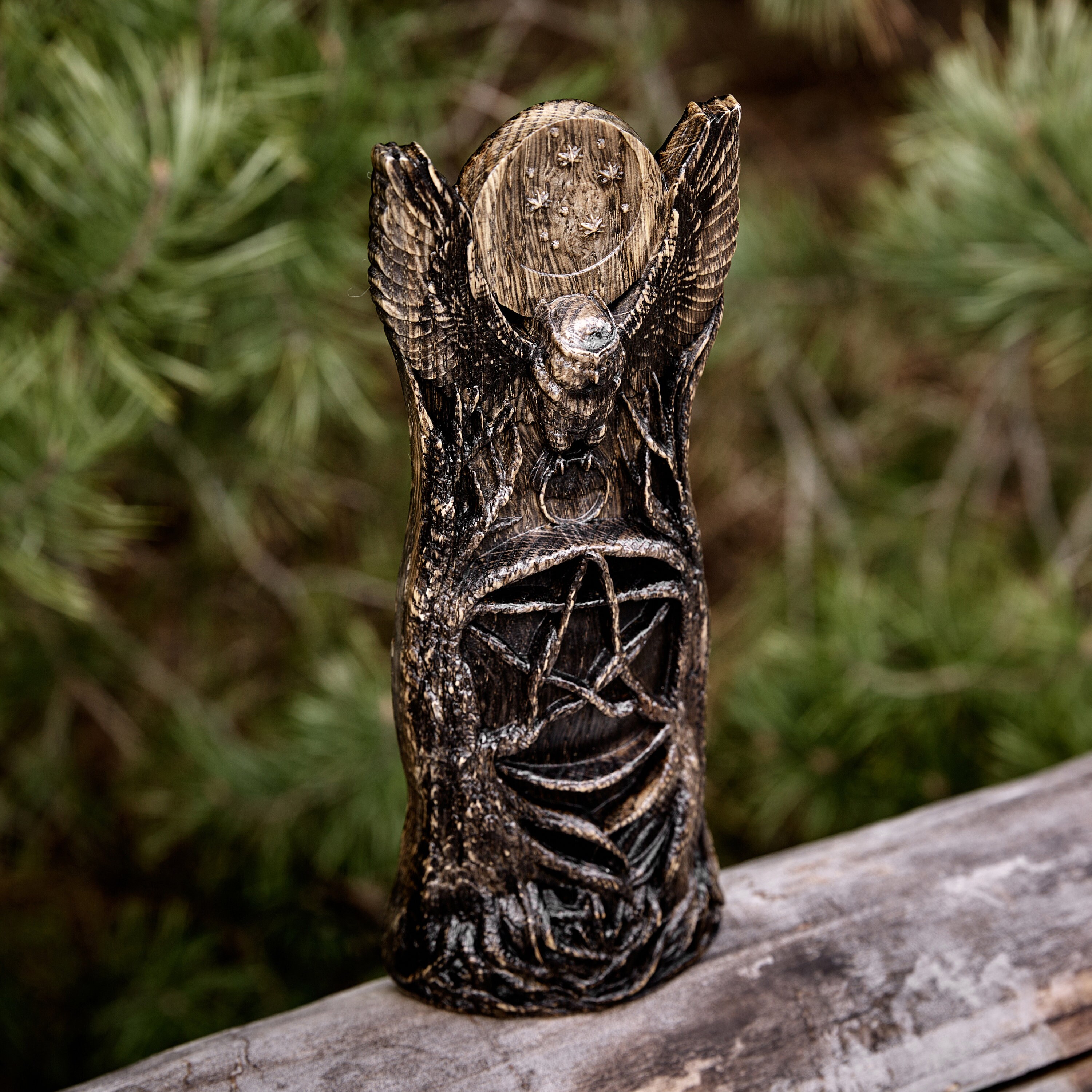 Hecate's Owl Statue, Greek Goddess, Pagan Altar Sculpture - Etsy