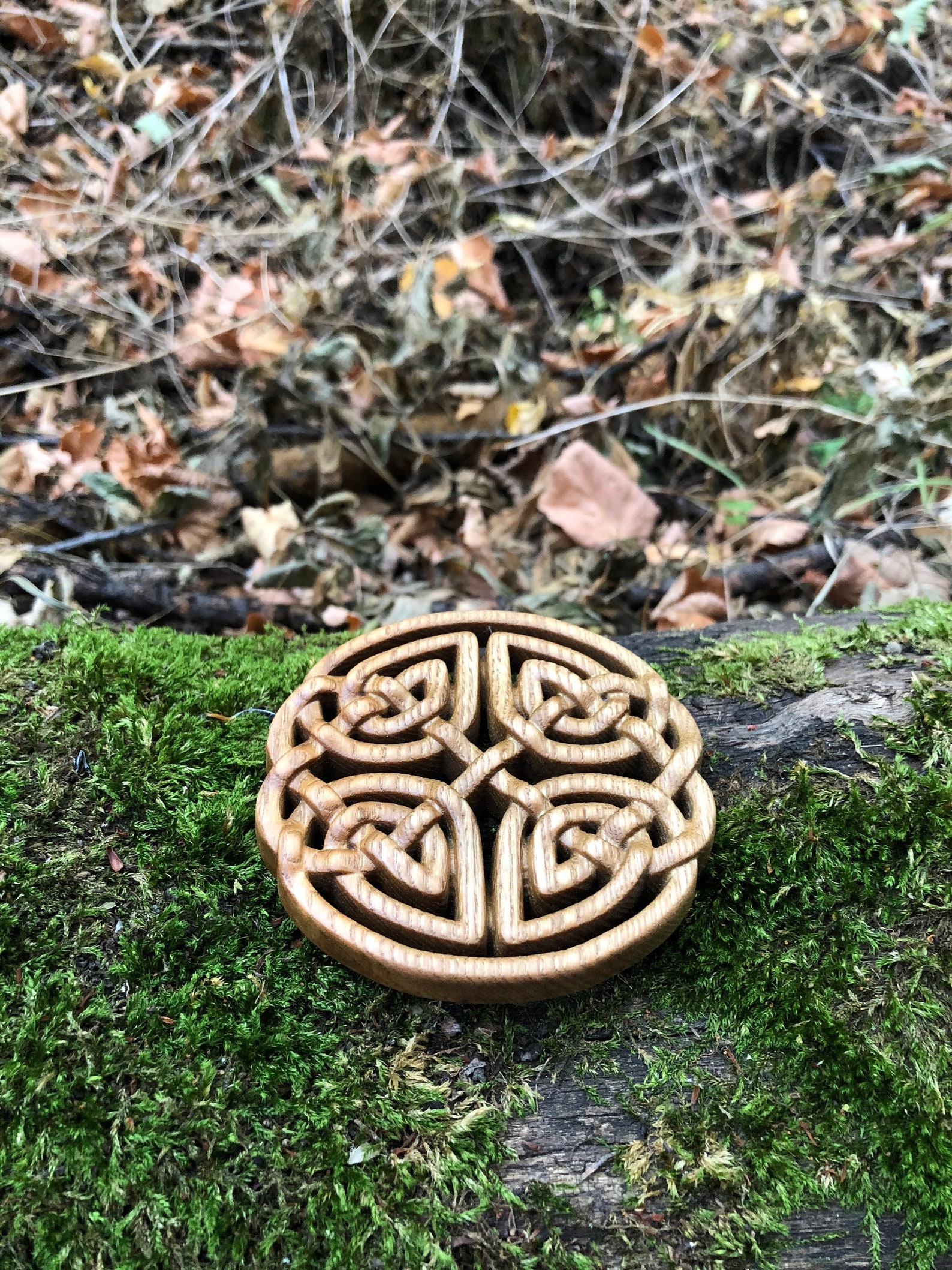 Handmade Wood Carved Celtic Knot Ornament: Natural Ash Wood Decor - Etsy