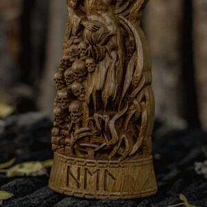 Hell Statue, Goddess of Dead, Norse Mythology Statue, Wood Carved ...