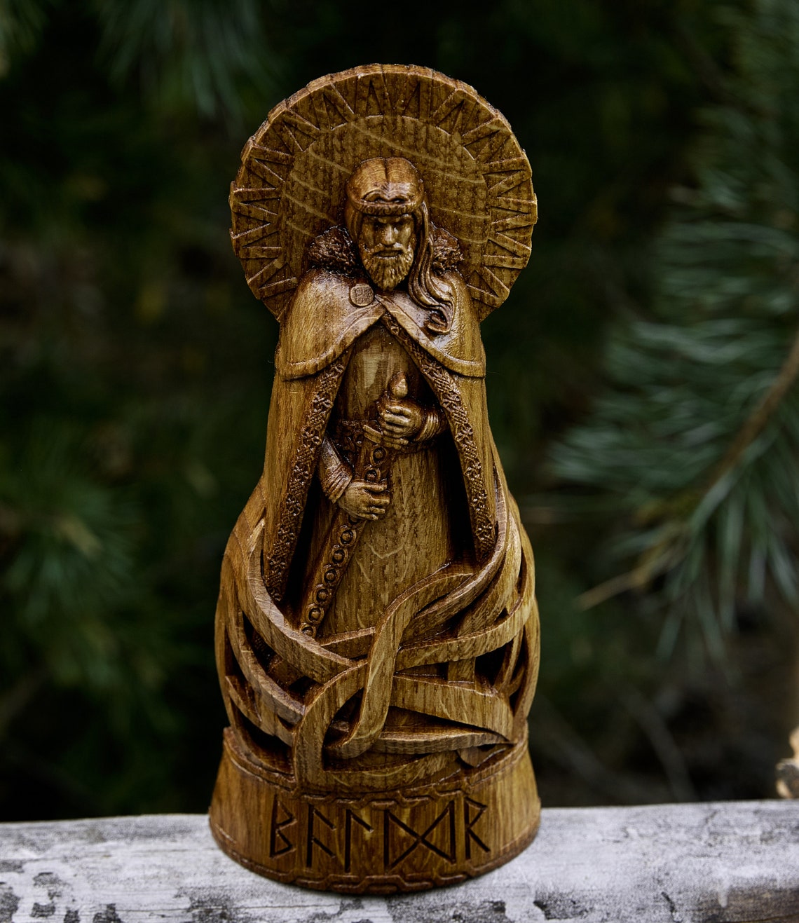 Baldr Statue God Viking God Wood Carved Pagan Paganism God - Etsy