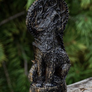 Fenrir Statue: Norse Pagan Altar Hand-carved Decor - Etsy
