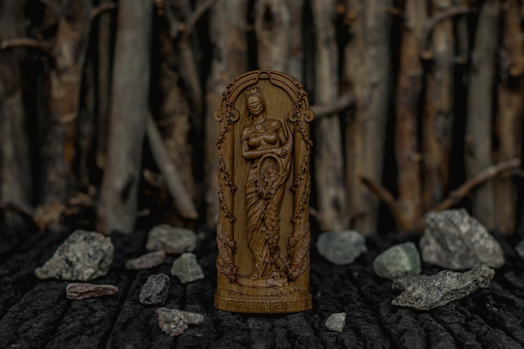 Goddess Fortuna, Ancient Greek Goddess, Fortune Statue, Carved Goddess ...