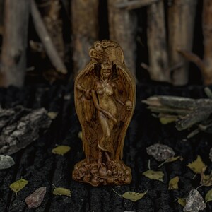 Ishtar Statue, Lilith Statue, Goddess Statue, Witch Wood Decor, Pagan ...