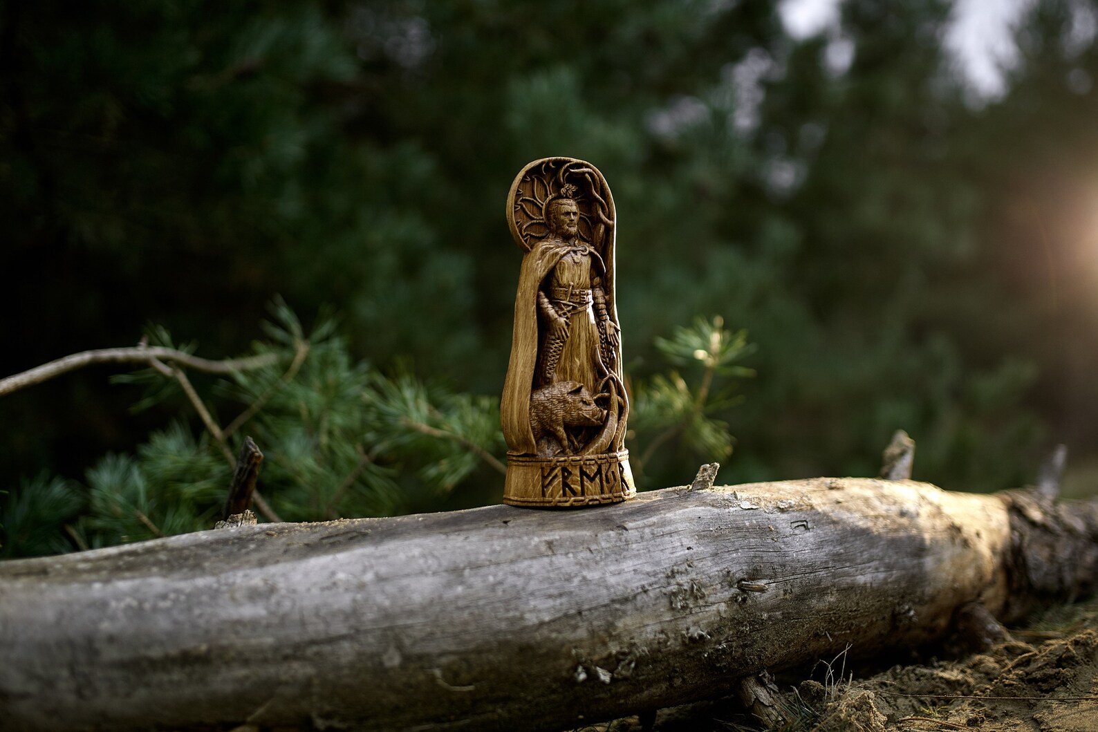 Freyr God Viking God Wood Carved Statue Pagan Paganism God | Etsy