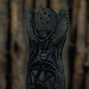 Hecate's Owl Figurine, Wooden Statue, Owl Home Decor, Greek Goddess ...