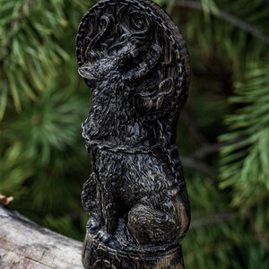 Fenrir Statue: Norse Pagan Altar Hand-carved Decor - Etsy