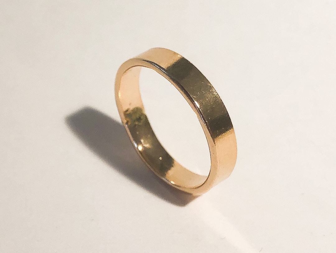 4mm . 14k Gold Filled Ring, Smooth Ring, - Etsy