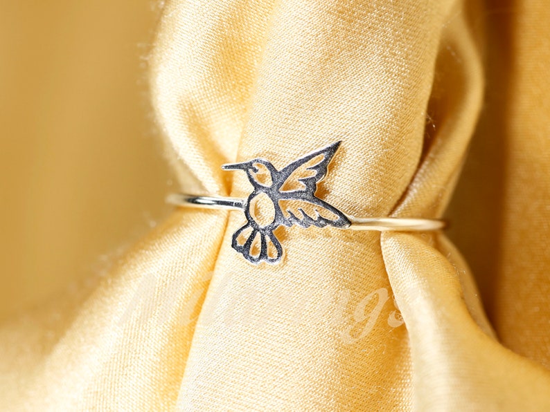 925 Sterling Silver HUMMINGBIRD Ring - Etsy