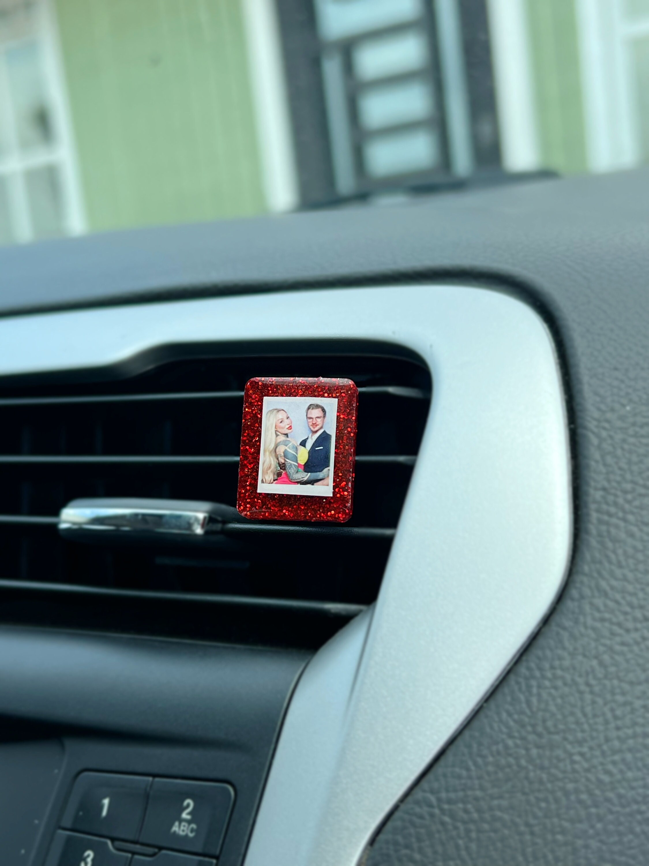 Mini Personalized Resin Photo Car Vent Clip, Anniversary/couples Gift ...