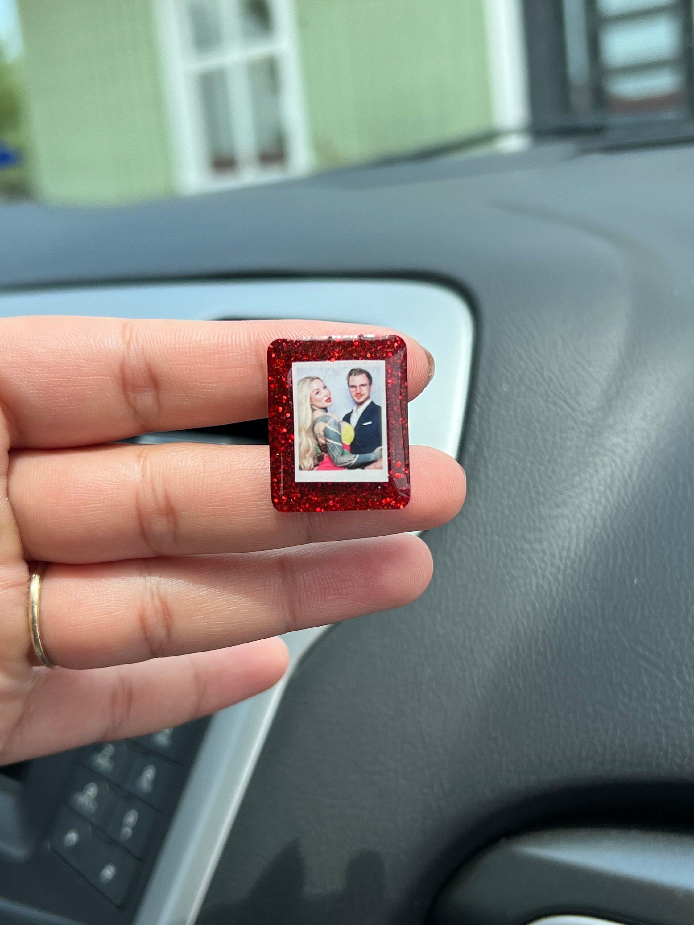 Mini Personalized Resin Photo Car Vent Clip, Anniversary/couples Gift ...