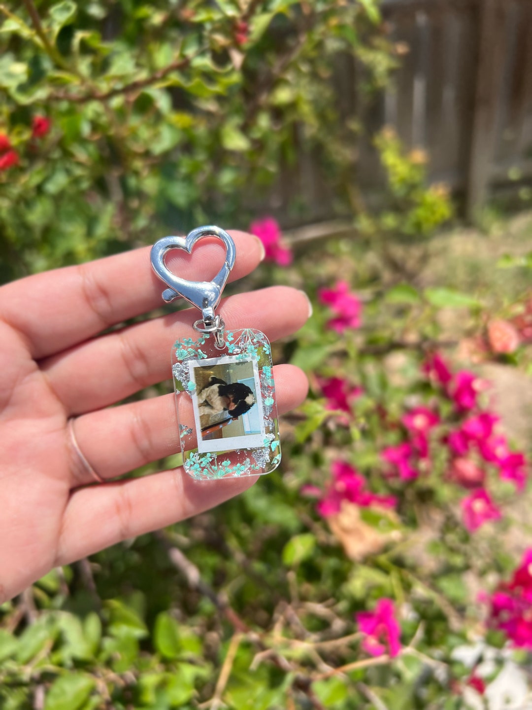 Personalized Photo Keychain -customize W/your Photo, Resin Photo ...