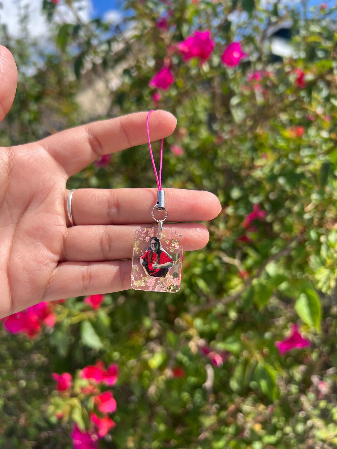 Personalized Photo Mini Keychain -customize W/your Photo, Resin Photo ...