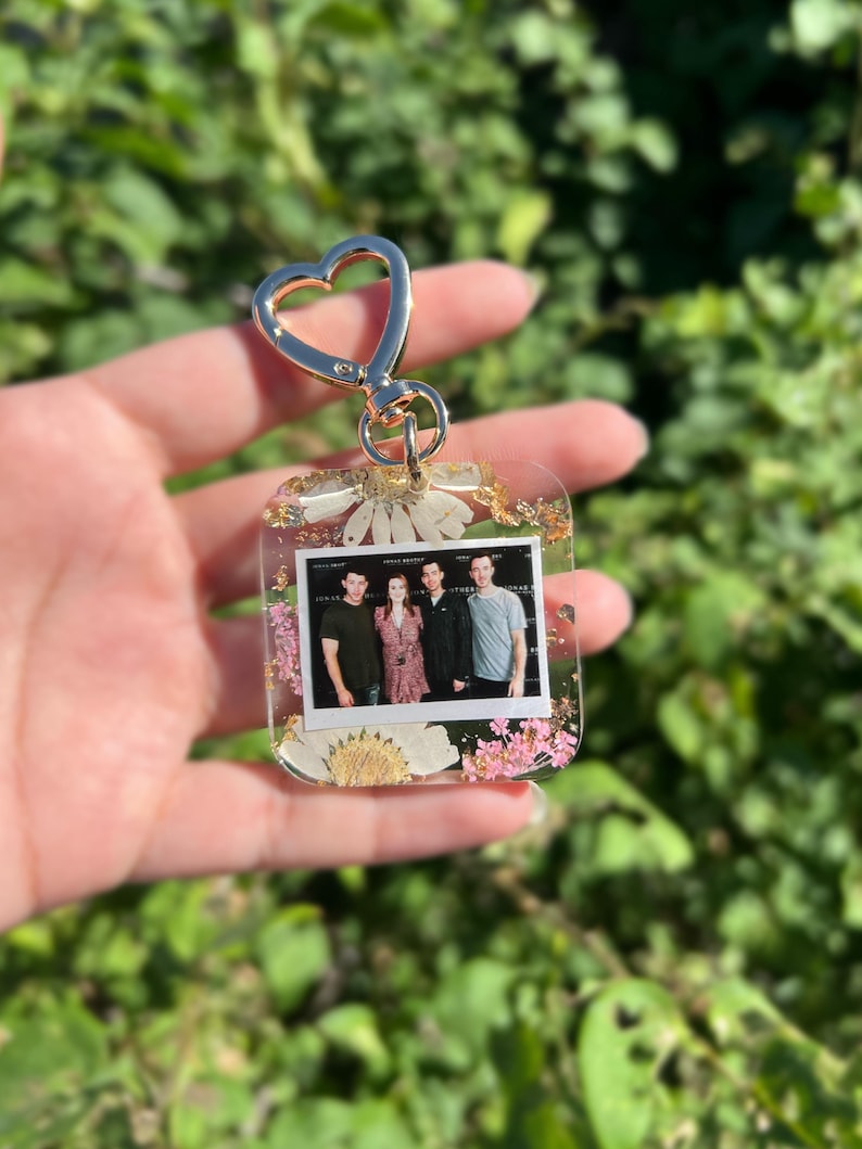 Personalized Photo Keychain With Heart Clasp -customize W/your Photo ...