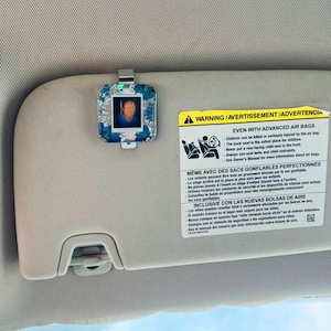 Personalized Photo Car Visor Clip, Resin Photo Car Accessory, Sun Visor ...