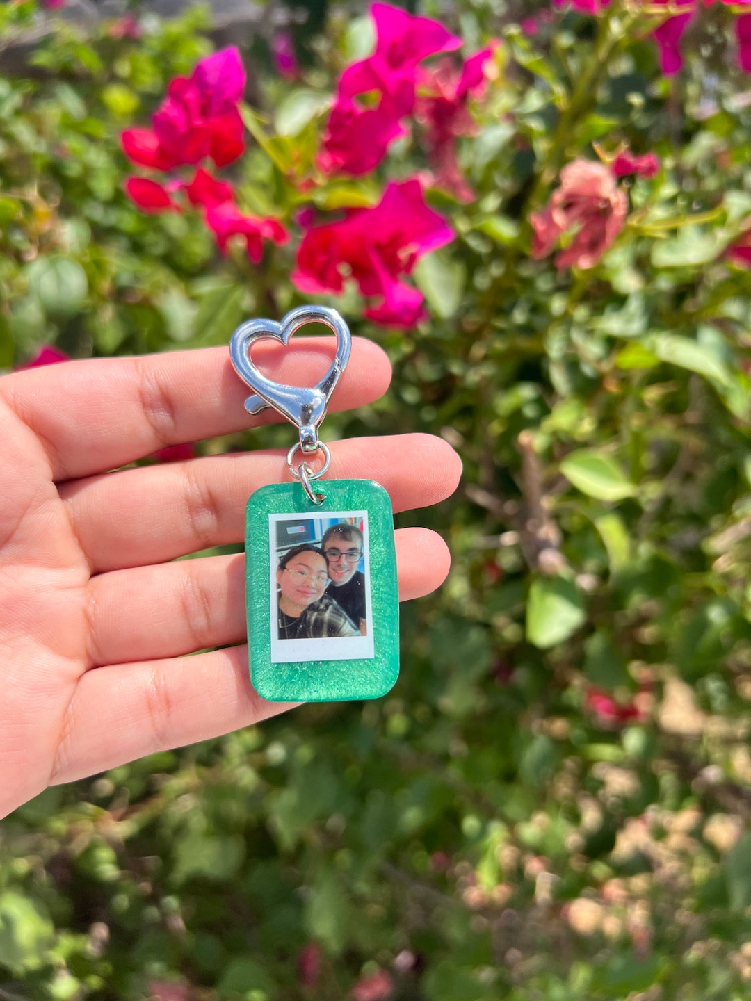 Personalized Photo Keychain -customize W/your Photo, Resin Photo ...