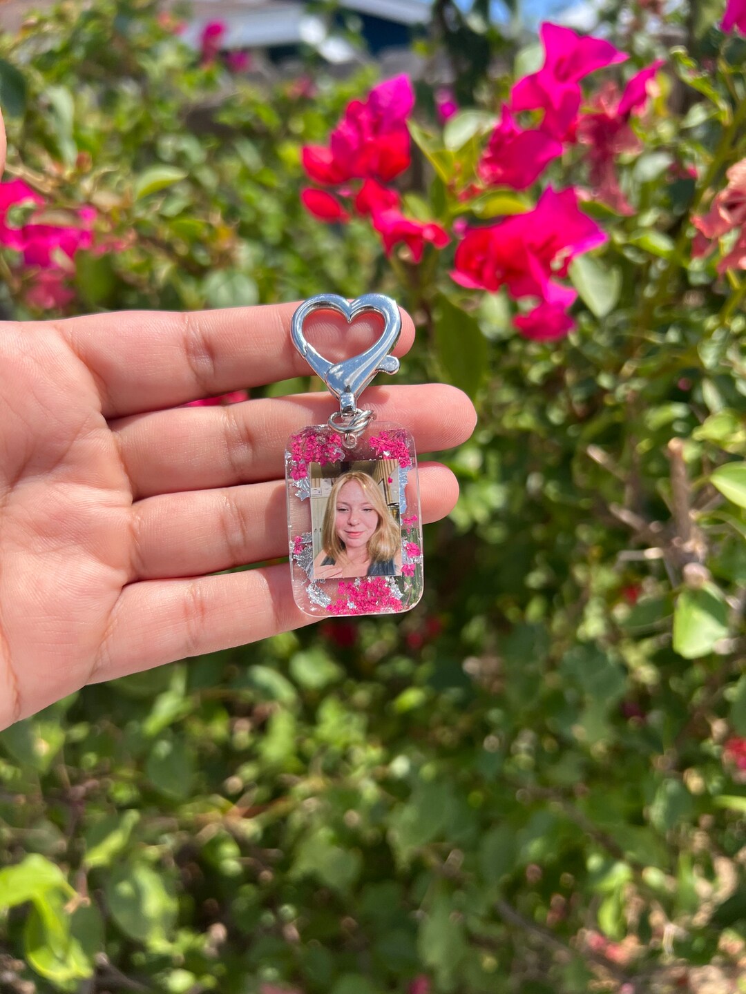 Personalized Photo Keychain -customize W/your Photo, Resin Photo ...
