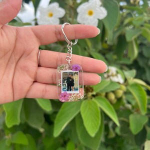 Personalized Photo Keychain -customize W/your Photo, Resin Photo ...