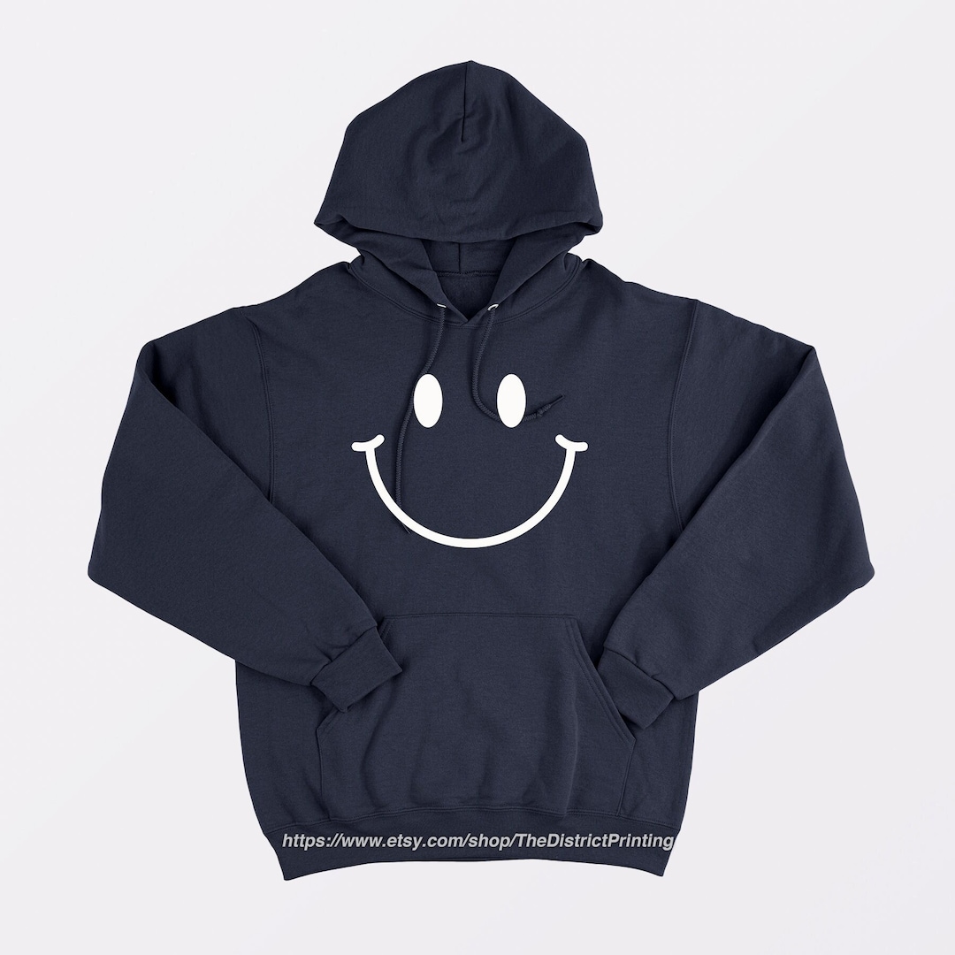 Smiley Face Hoodie, Vintage Smiley Face, Smile, Happy Aesthetic Hoodie ...