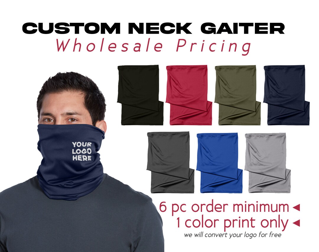 Personalized Gaiter, Custom Printed Logo Gaiter 1-2color Logo Print ...
