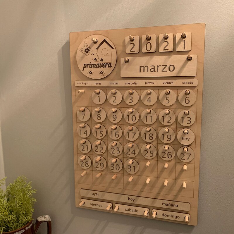 Spanish Birthday Calendar - Etsy