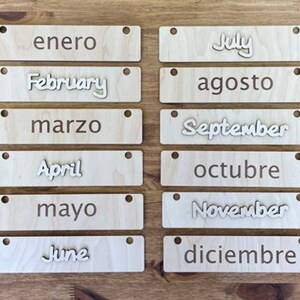 16" X 24" Bilingual Spanish-english | Perpetual Calendar | Home ...