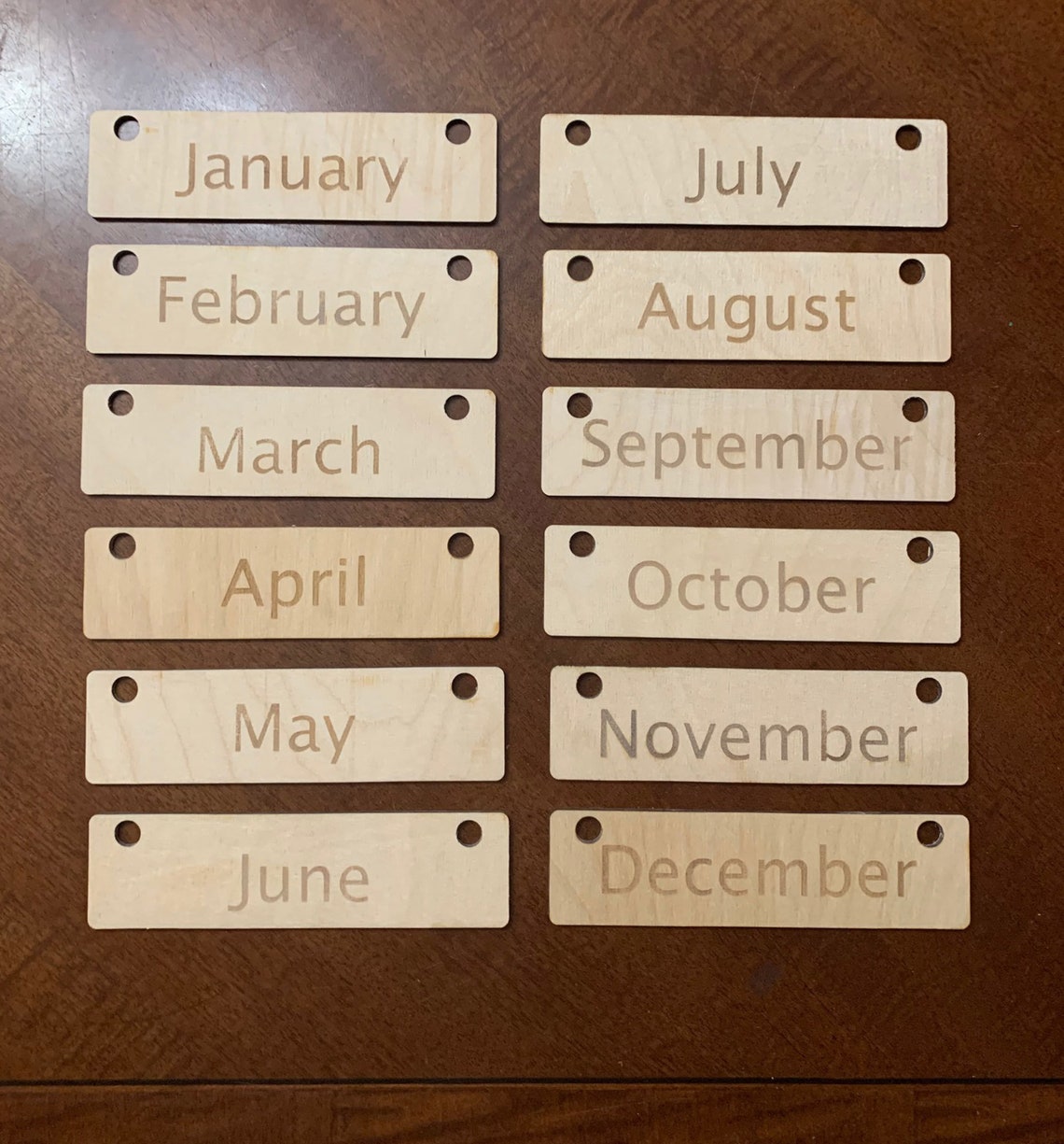 Calendario de madera / Calendario perpetuo / Calendario natural para el ...