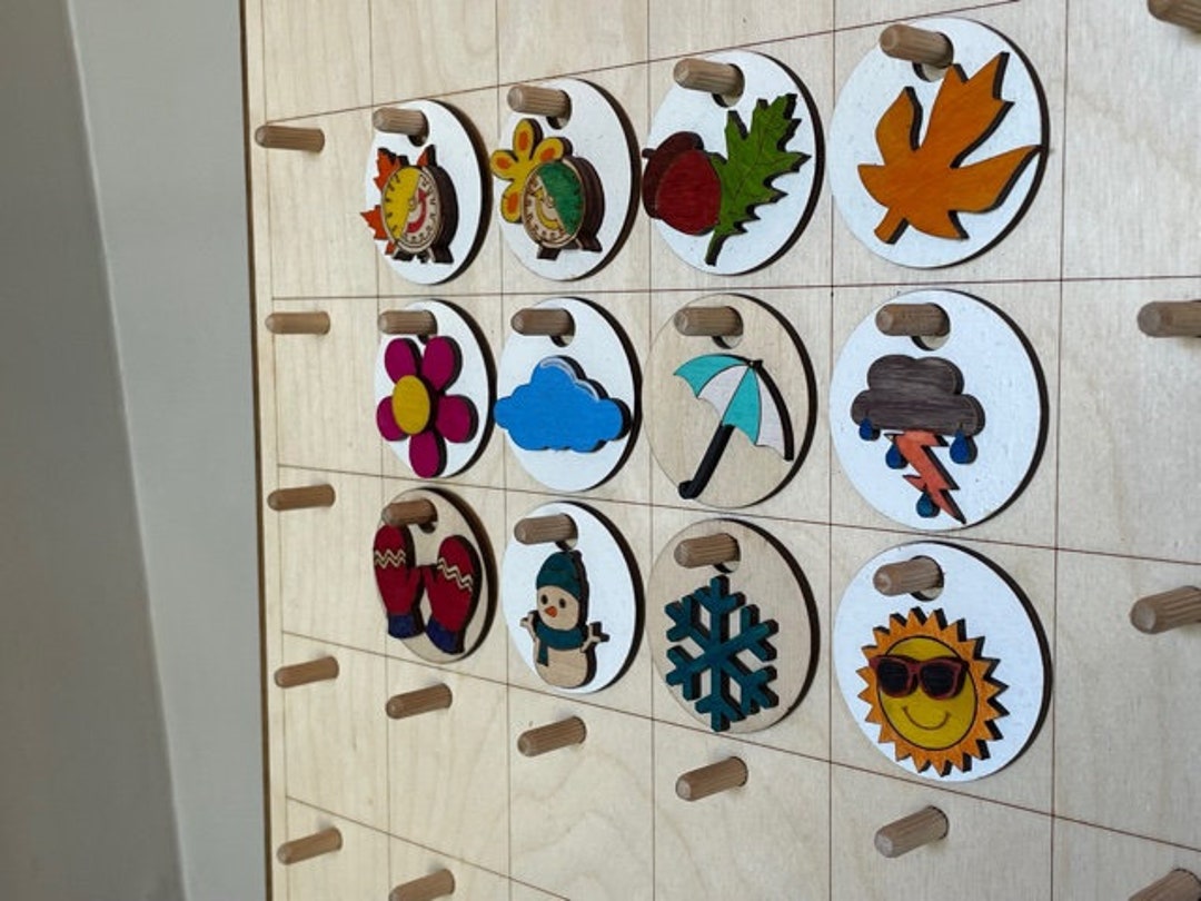 1.25" Weather Coins | 11" X 16" Calendar | Seasons Coin Perpetual ...