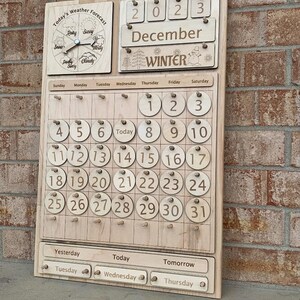 16 X 24 Unstained Natural Wood Calendar - Etsy