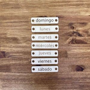16" X 24" Spanish Natural Wooden Calendar | Perpetual Calendar | Home ...