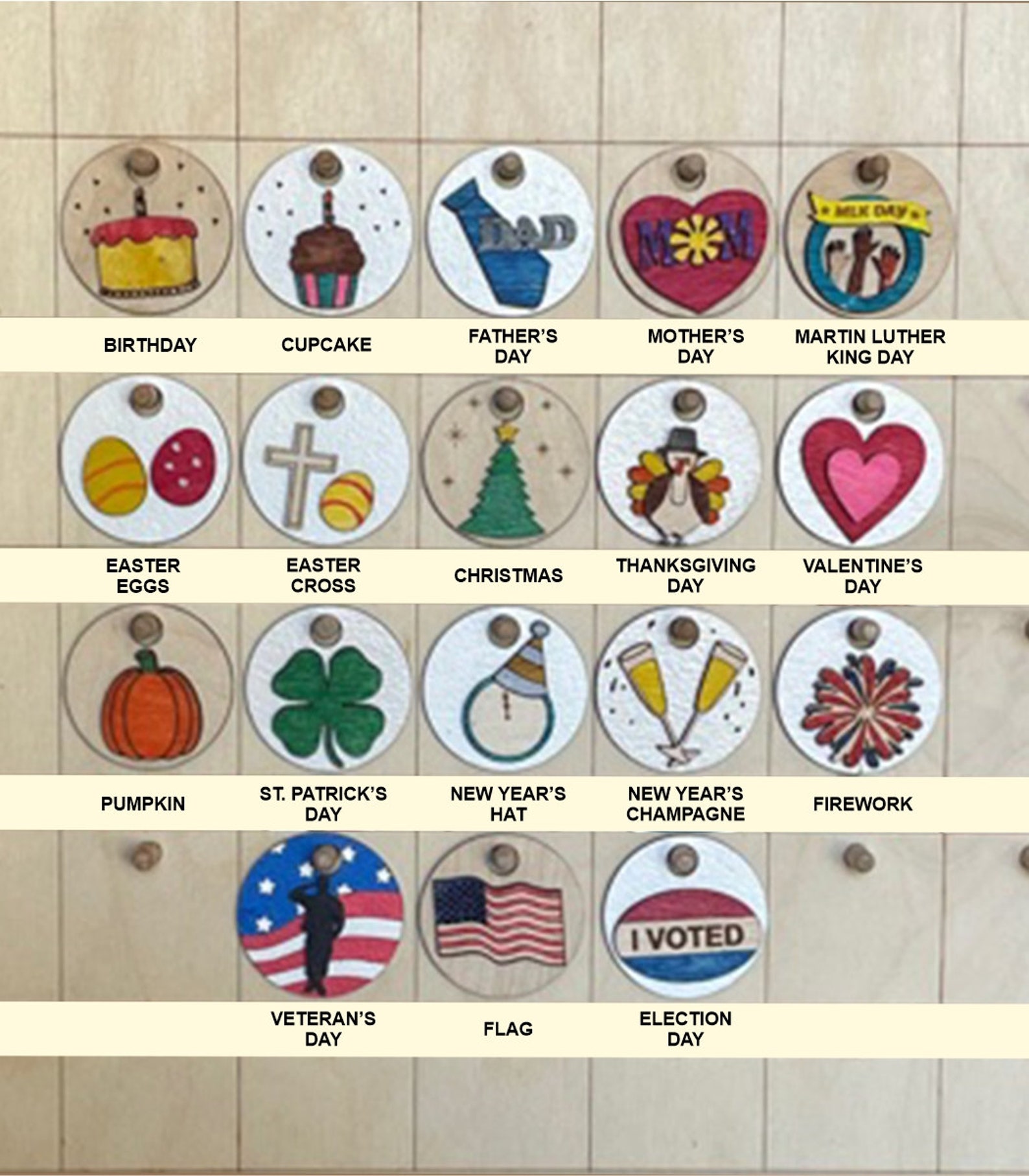Holiday Coins for 16" X 24" Calendar | Season Coin for Perpetual ...