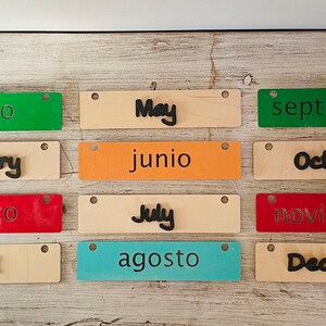 16" X 24" Bilingual Color Spanish-english | Perpetual Calendar | Home ...