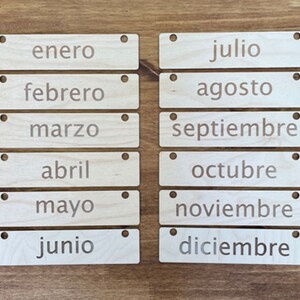 16" X 24" Spanish Natural Wooden Calendar | Perpetual Calendar | Home ...