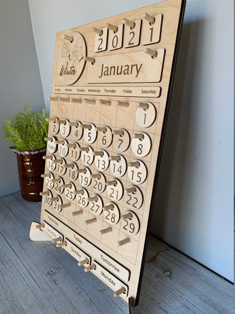 Perpetual Calendar Stand Wooden Stand Collapsible Stand | Etsy