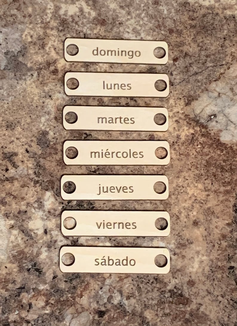 Spanish Natural Wooden Calendar Perpetual Calendar Home - Etsy