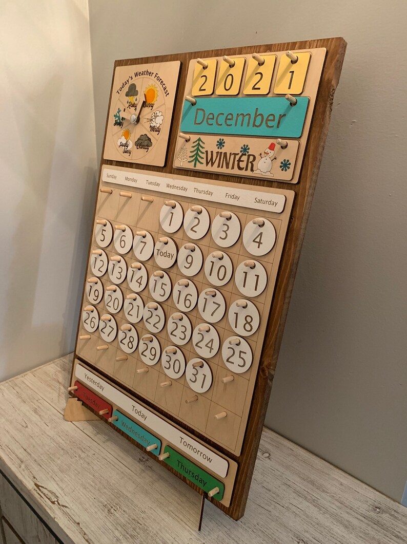 Perpetual Calendar Stand Wooden Stand Collapsible Stand - Etsy