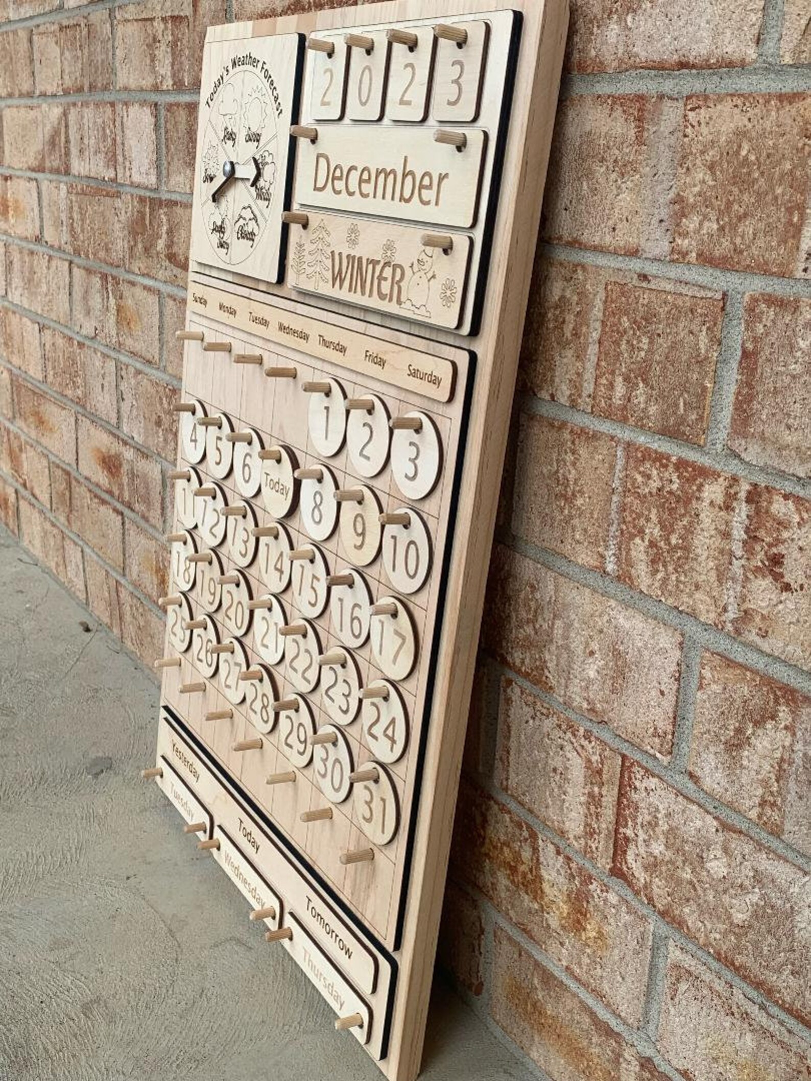 16 X 24 Unstained Natural Wood Calendar - Etsy