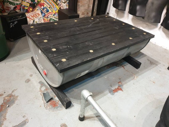 Upcycled Oil Drum Shotgun Shell Table - Etsy UK