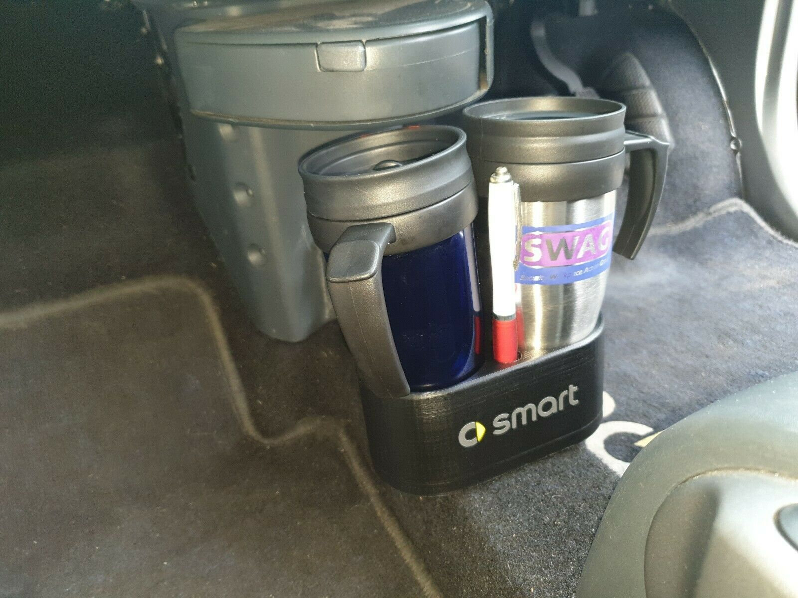 Smart Fortwo 450 Smart Car Double Cup Holder With Twin Usb Charging ...