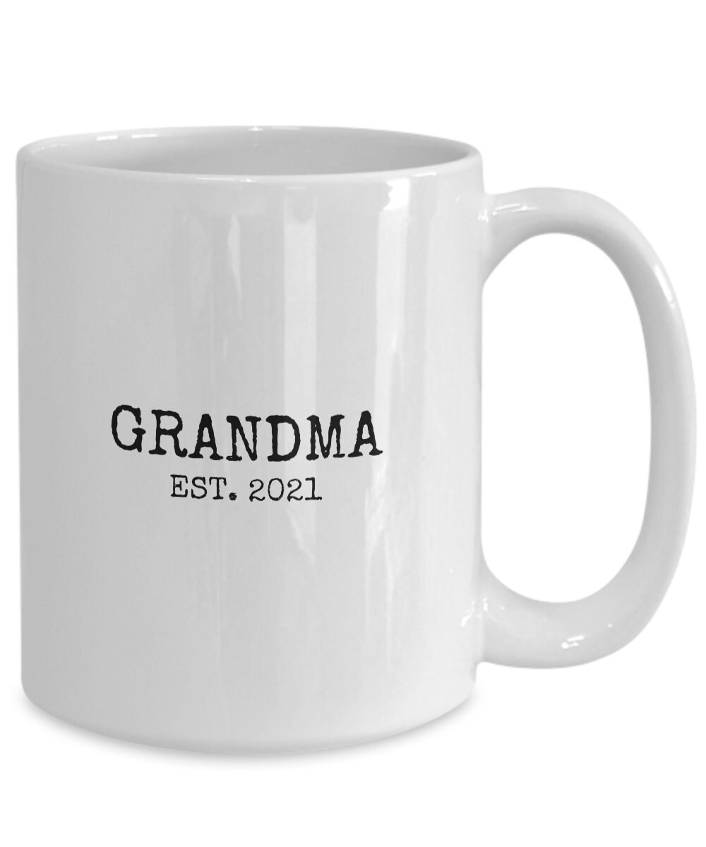 Grandma Est 2021 Mug New Grandma Coffee Cup Baby Reveal Coffee - Etsy