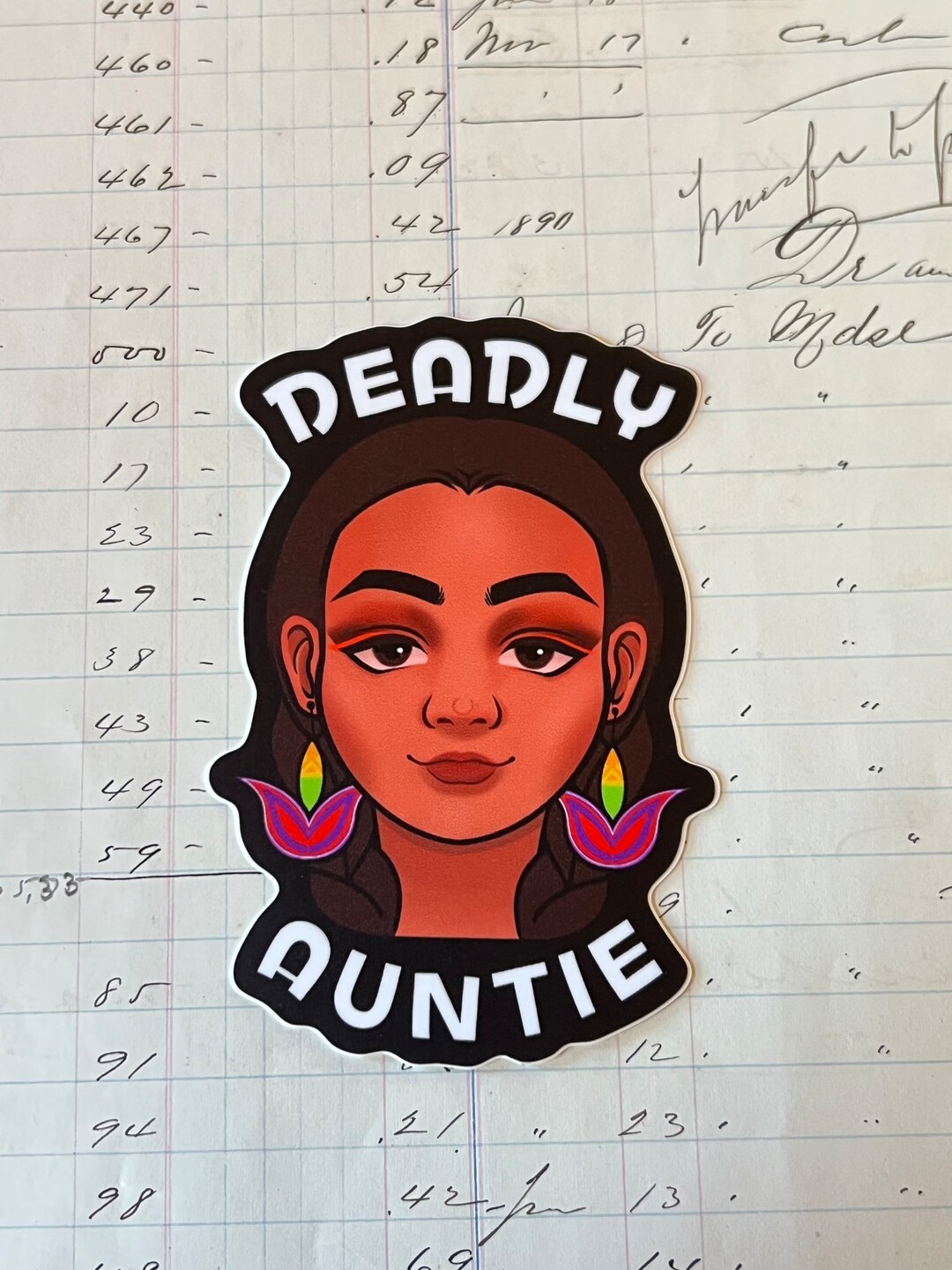 Native American Made “deadly Auntie”vinyl Sticker - Etsy